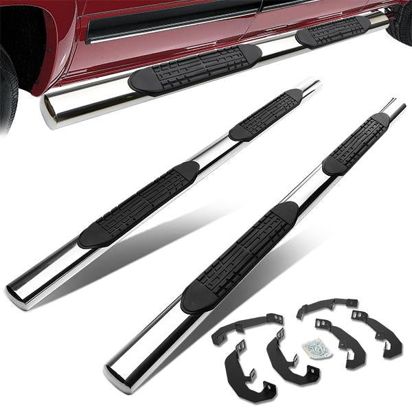 19-21 Chevy Silverado 1500 Crew Cab 4''OD Step Bar Running Boards - St ...