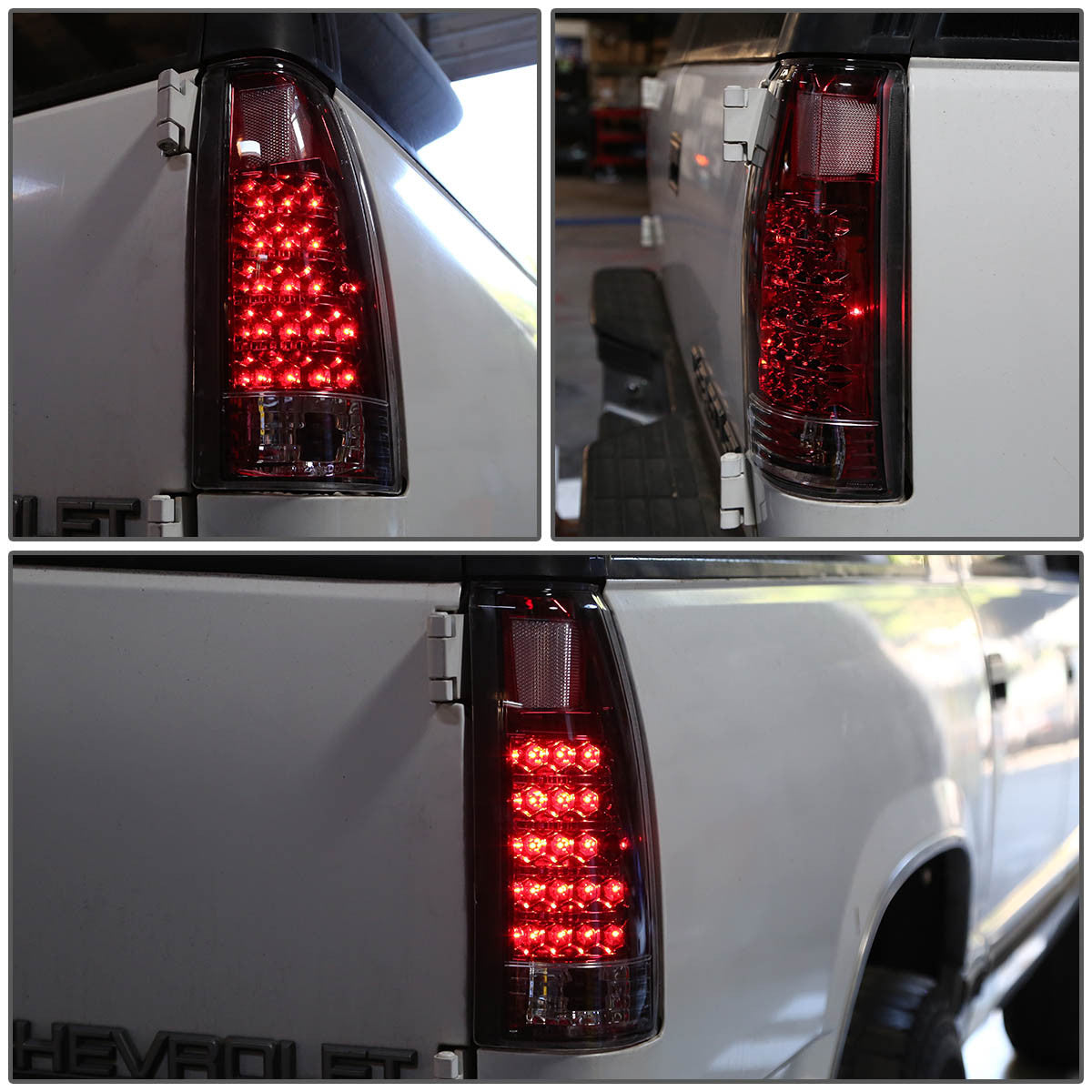 88-00 Silverado C10 C/K 1500-3500 Suburban LED Tail Lights (Chrome ...