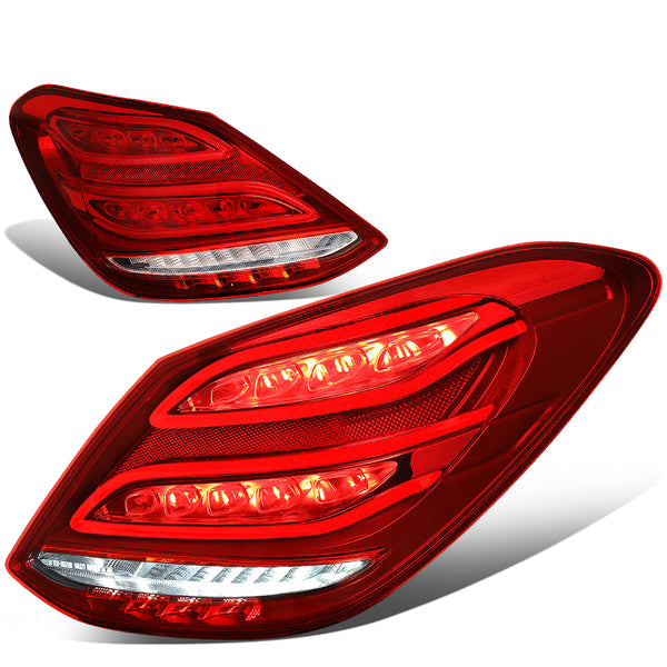 15-18 Mercedes C180 C200 C250 C300 LED Brake Tail Lights (Red) - CA ...