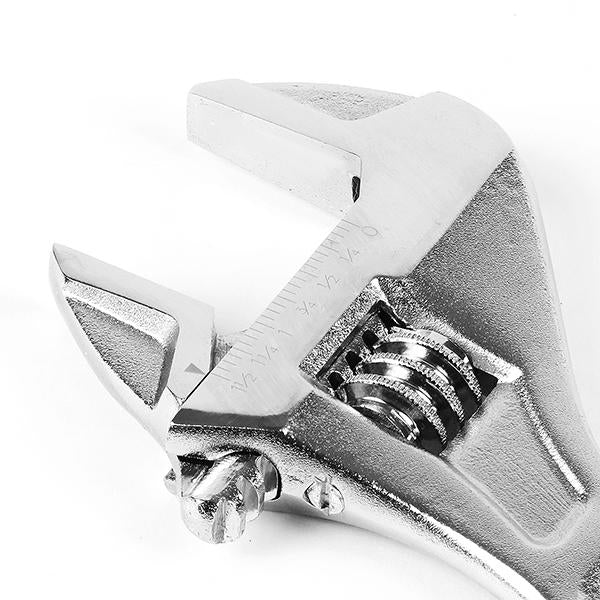 2 Pcs Tool Set - 8 in. and 12 in. Steel Open End Adjustable Wrench (Sp ...