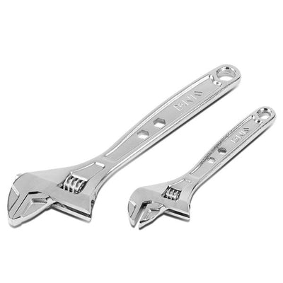 2 Pcs Tool Set - 8 in. and 12 in. Steel Open End Adjustable Wrench (Sp ...
