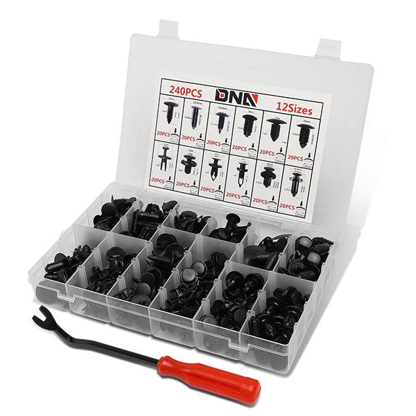 240 Pcs Auto Fasteners Kit Nylon Fixing Clip - with Clip Removal Tool ...