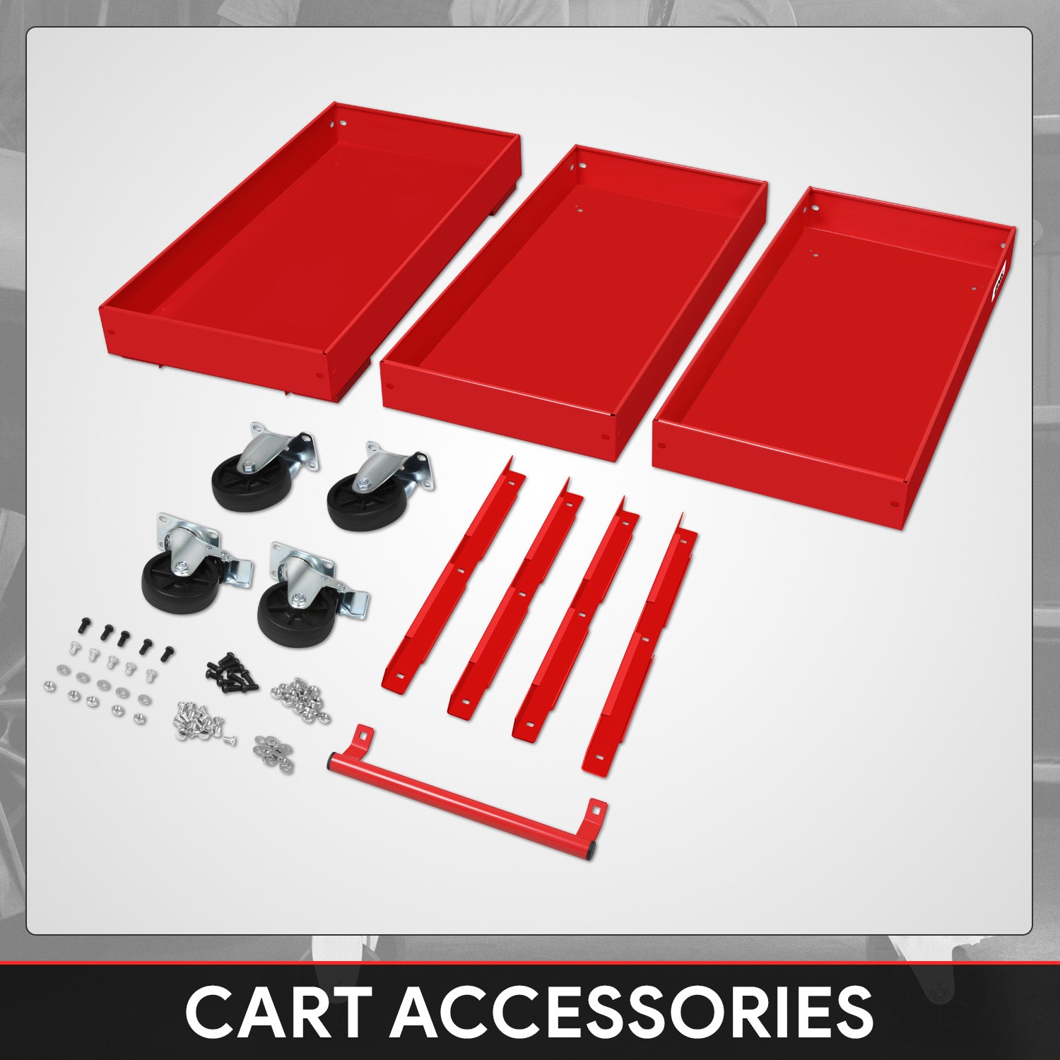 3-Layer Steel Utility Service Cart 28.3L x 14.1W x 32.28 in. H – CA ...