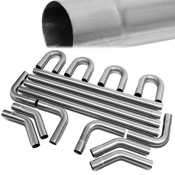 16Pcs 2.25 in. OD Custom Exhaust Tubing Mandrel Bend Pipe Straight & U ...