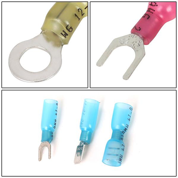 250 Pcs Heat Shrink Wire Insulated Wire Terminal Connectors Assortment ...